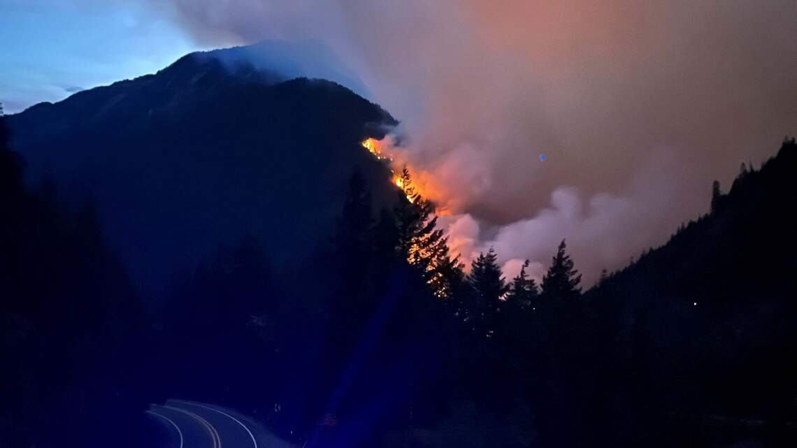 Highway open as Whatcom County wildfire still burns in WA | Bellingham ...