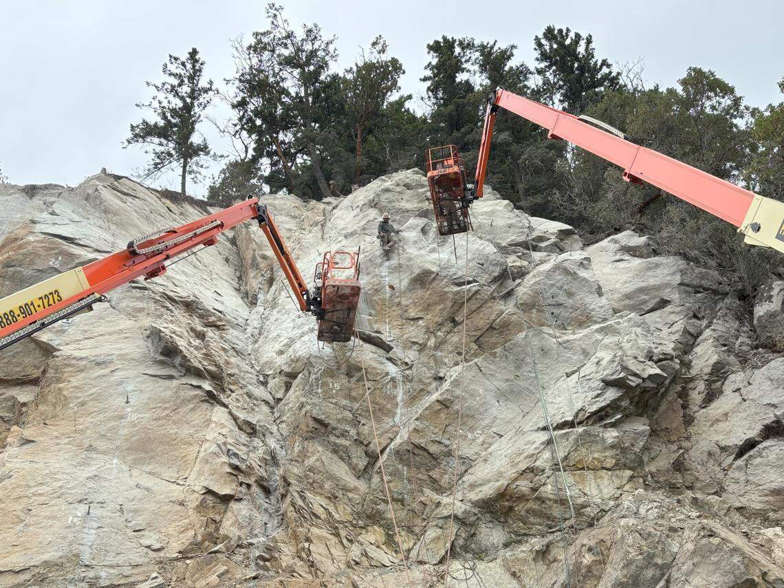 Rockslide repair on Chuckanut Drive nearing completion | Bellingham Herald