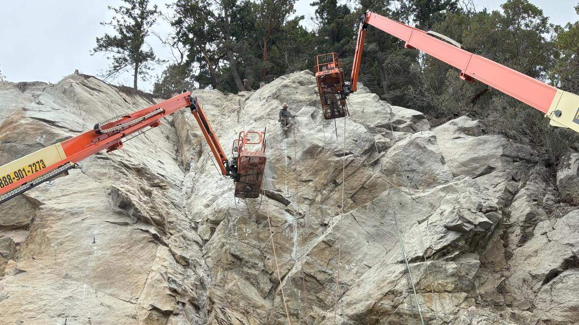 Rockslide repair on Chuckanut Drive nearing completion | Bellingham Herald